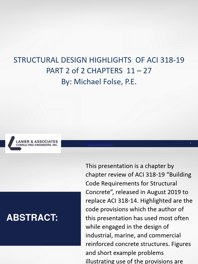 ACI 318-19 Code Review for Engineers | PDF | Strength Of Materials ...