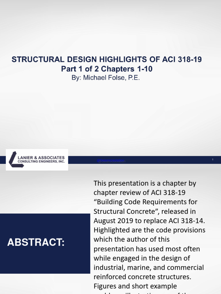 Structural Design Highlights of ACI 318 19 Part 1 of 2 Chapters | PDF | Deformation (Engineering ...