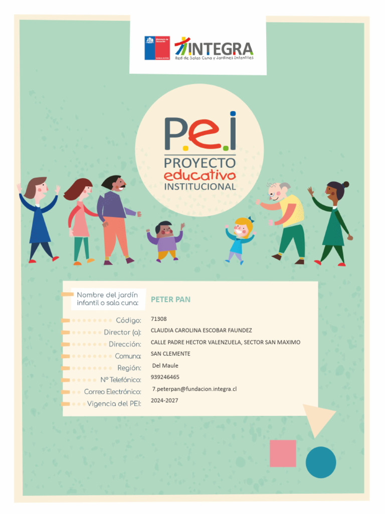 Formato Pei 2024-2027 Final | PDF | Educación de la primera infancia | Evaluación