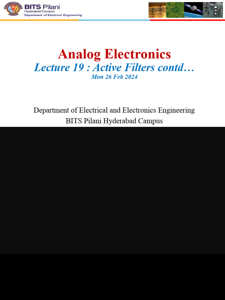 Active Filters in Analog Electronics | PDF | Electronic Filter | Low ...