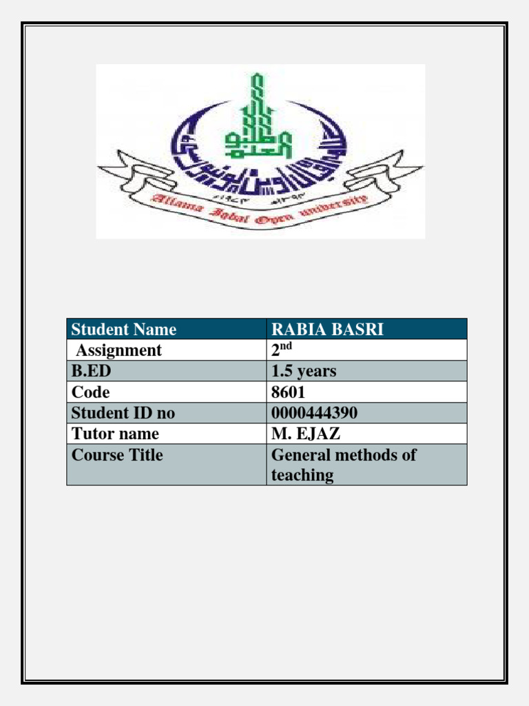 8601 2nd Assignment Rabia | PDF | Educational Assessment | Critical Thinking