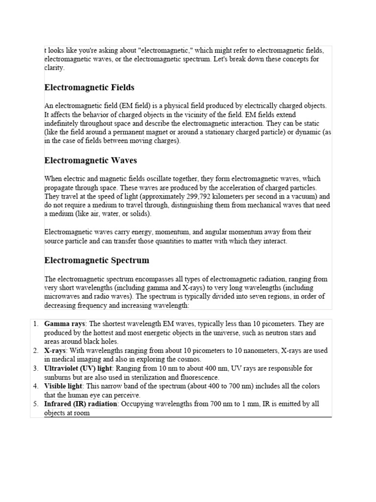 What Is Electro Megnatic | PDF