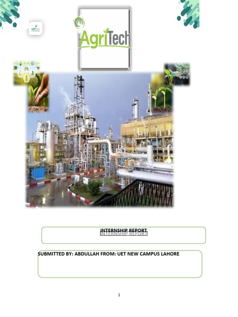 Agritech Urea Plant Internship Report | PDF | Urea | Fertilizer