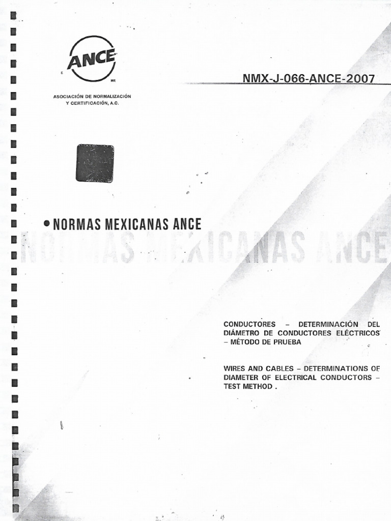 Normas Mexicanas Ance NMX J 066 Ance 2007 | PDF