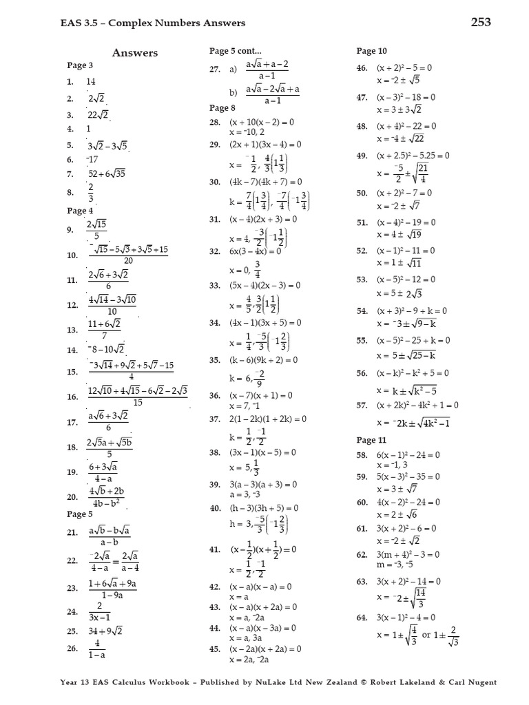 Eas Workbook Ncea 3 Calculus 1421359238 | PDF | Teaching Methods & Materials