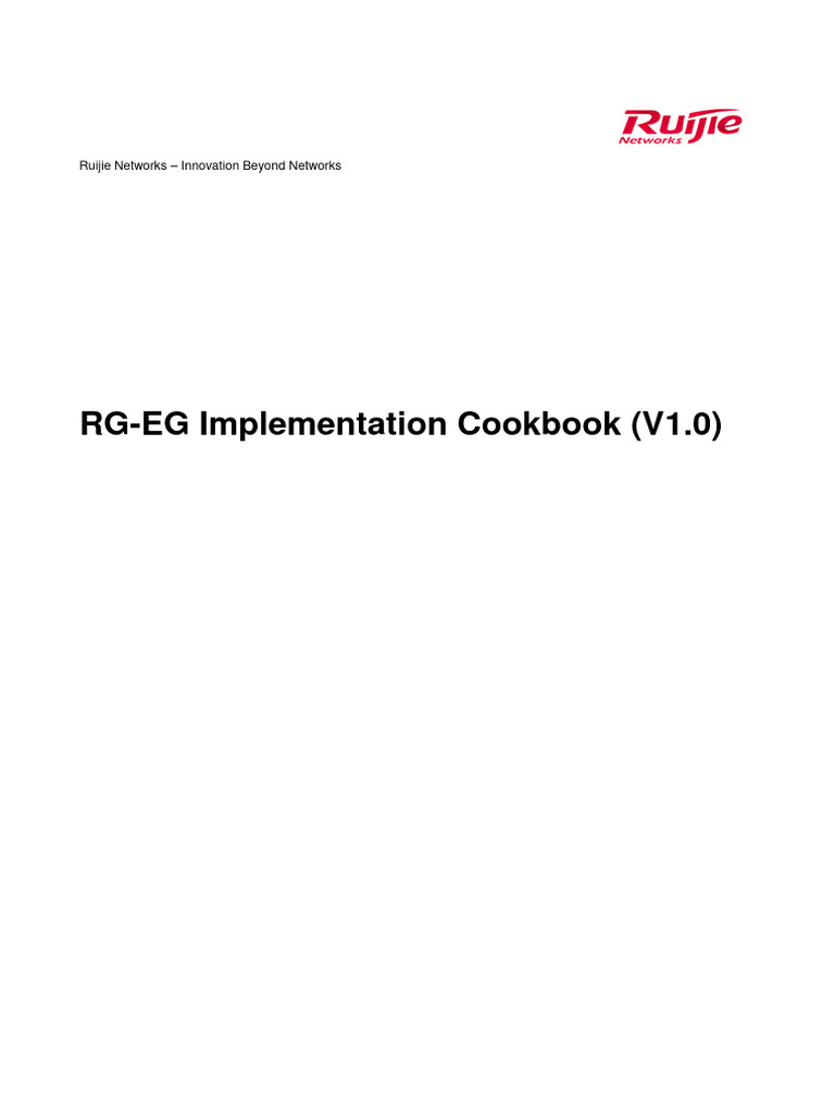 RG-EG Implementation Cookbook (V1.0) | PDF | Ip Address | Computer Network
