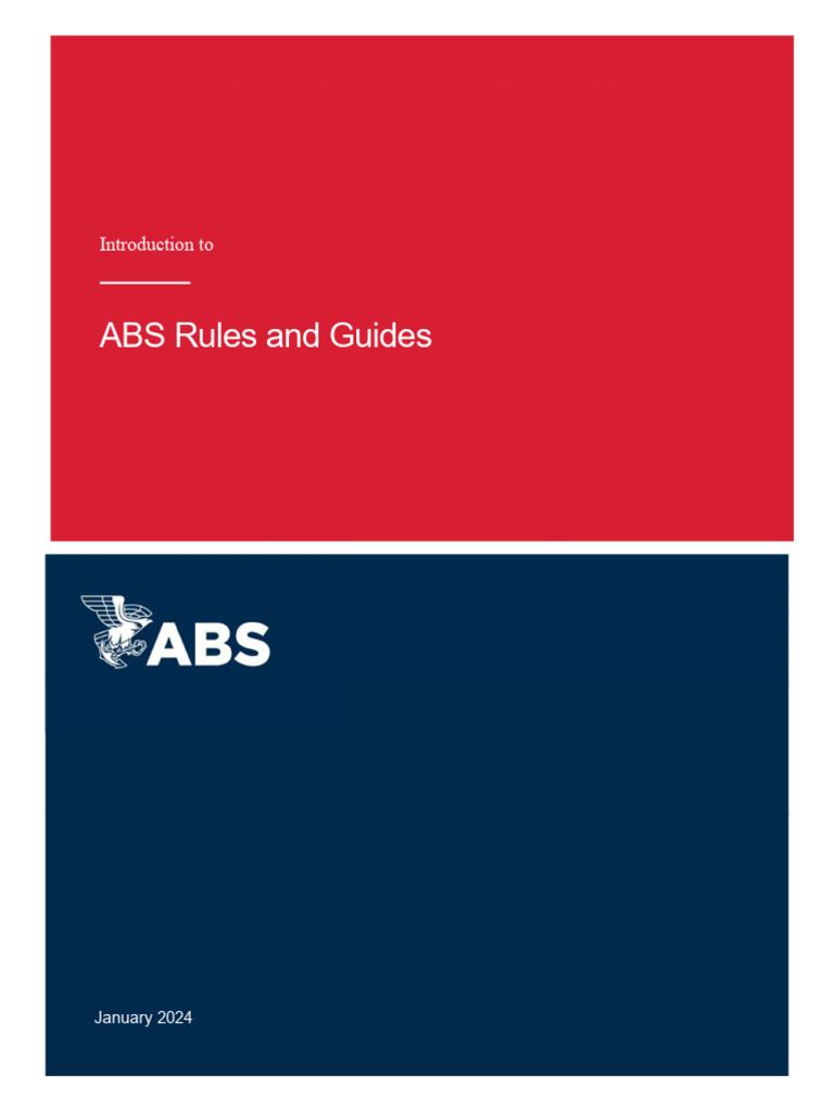Overview of ABS Rules and Guides 2024 | PDF | Ships | Offshore Wind Power