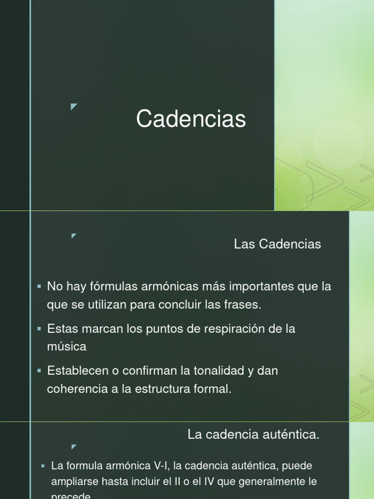 Cadencias | PDF | Melodía | Composiciones Musicales