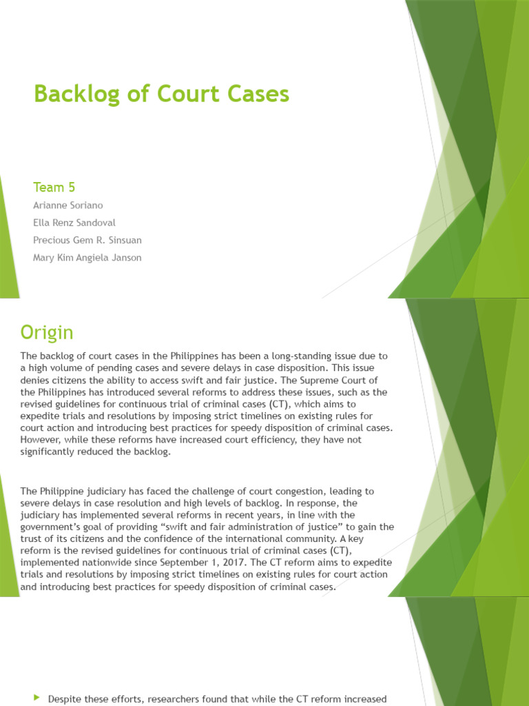 Backlog Court Cases | PDF | Judiciaries | Prosecutor