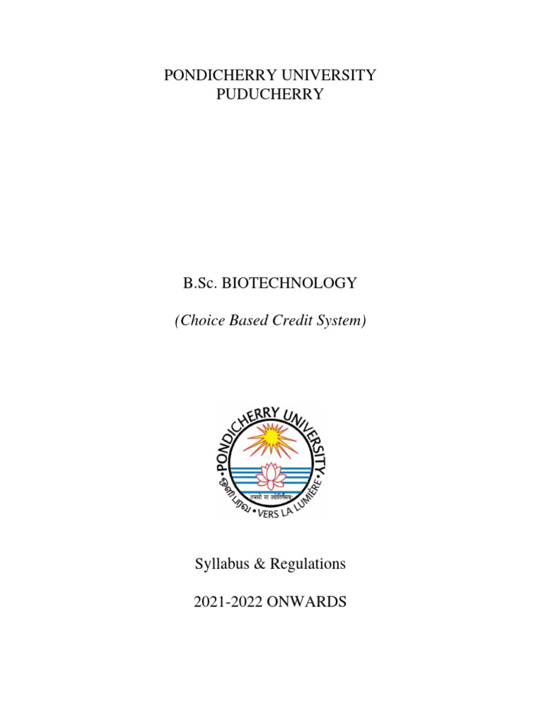Syllabus Affiliated ArtsScience B.SC Biotechnology 2021 22 | PDF | Cell ...