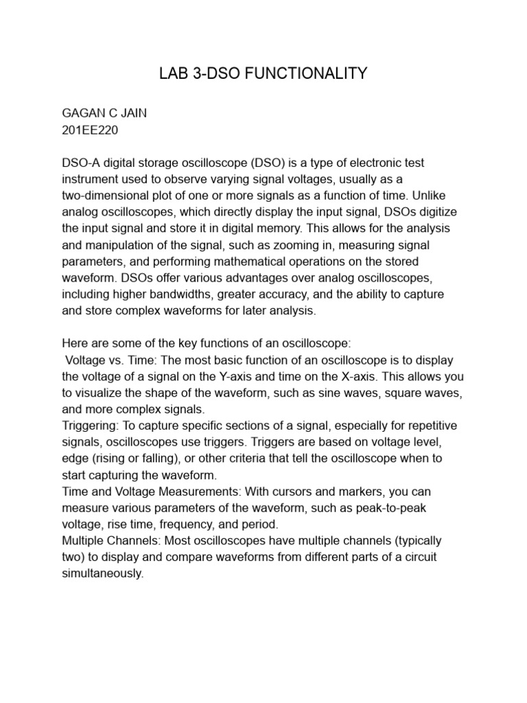 Lab 3-Dso Functionality | PDF | Computers