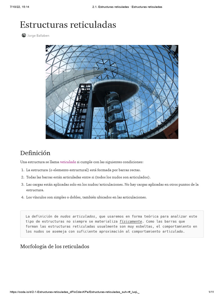 Estructuras Reticuladas | PDF | Braguero | Ecuaciones