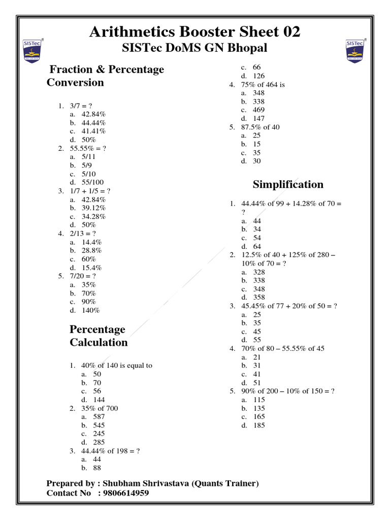 MBA Training D02 Sheet 02 | PDF