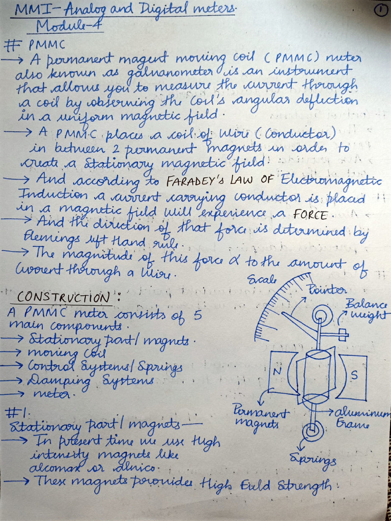 MMI Module-4 PART-1 | PDF | Electrodynamics | Measuring Instrument