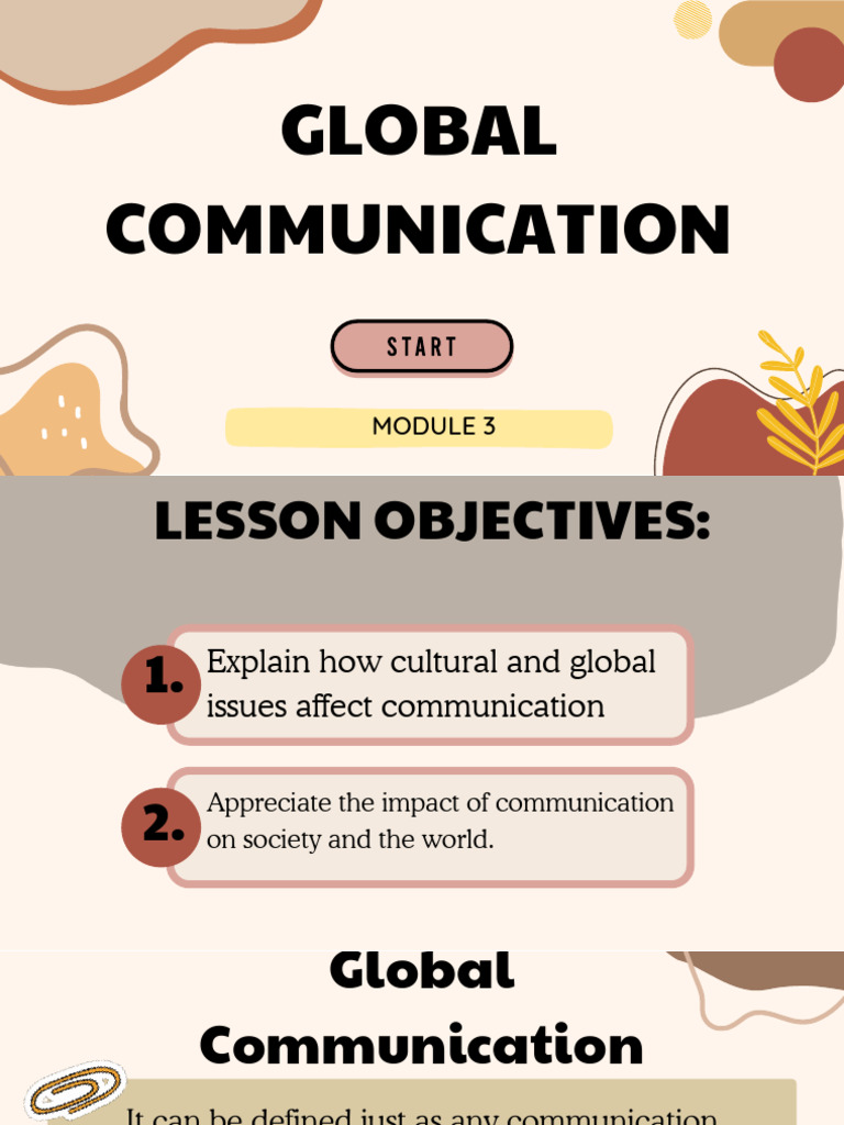 Module 3 - Purposive Communication | PDF | Communication | Globalization