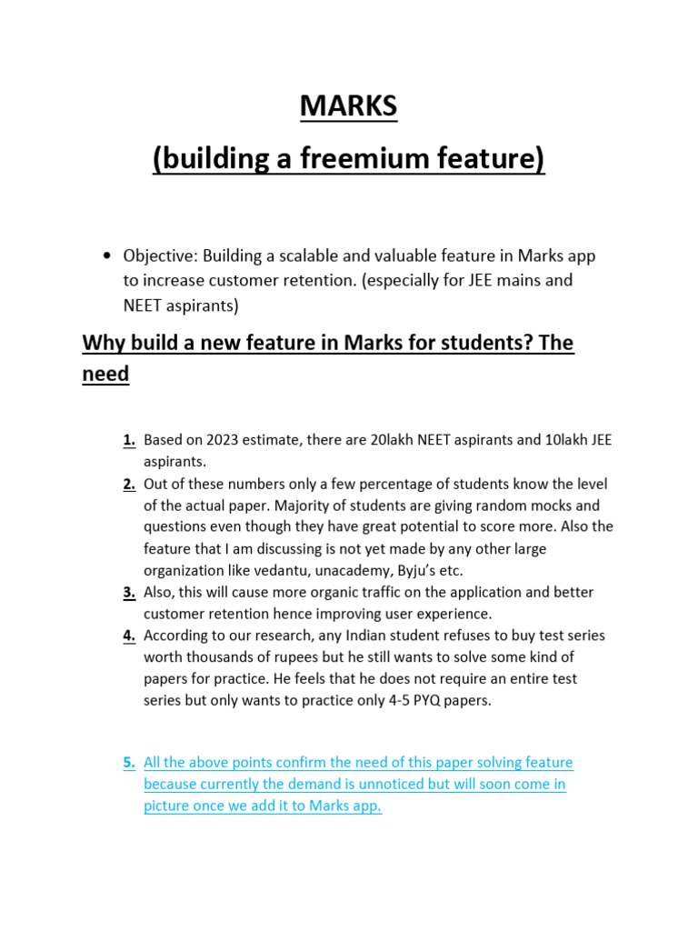 Marks 1 | PDF