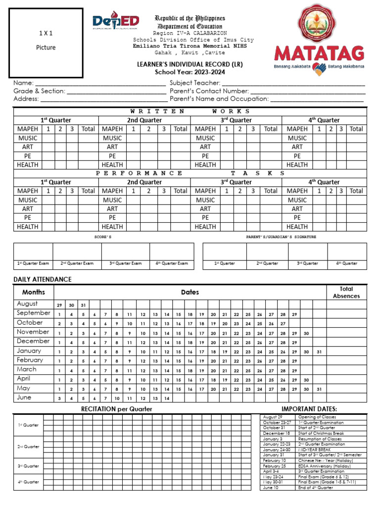 LEarners Status Record 2023 | PDF | Social Institutions | Schools