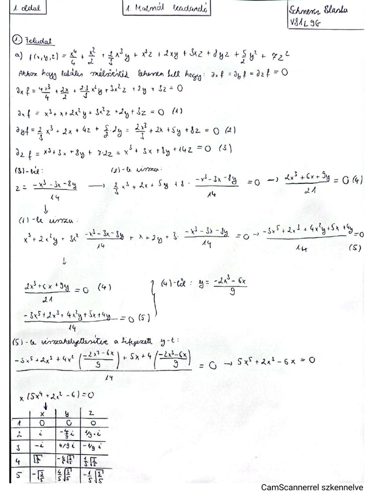 Matmód Beadandó | PDF