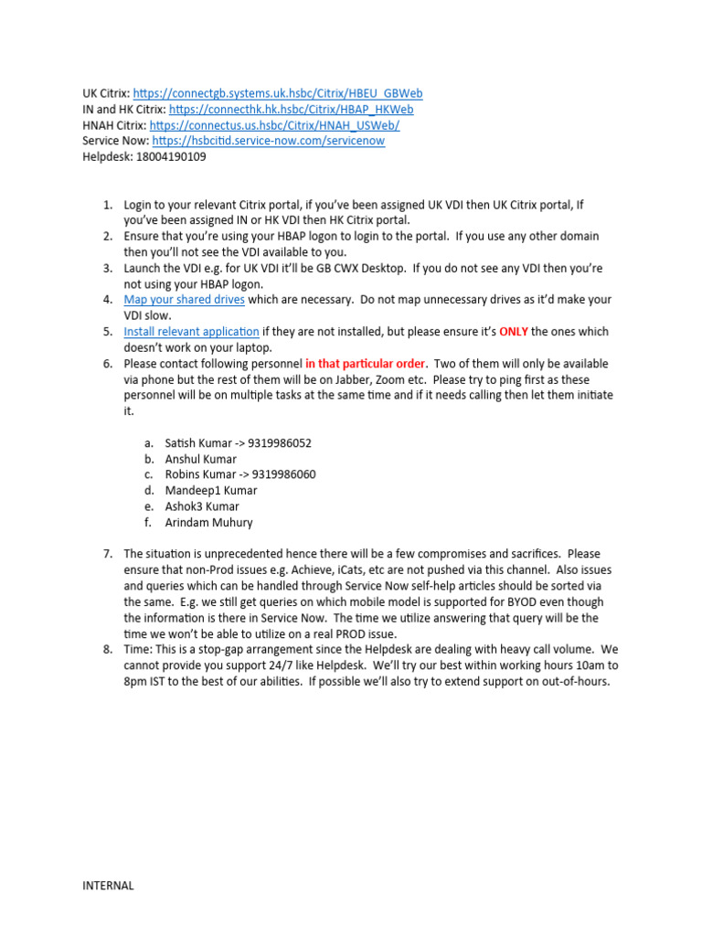 VDI Support Procedure | PDF | Business | Technology & Engineering