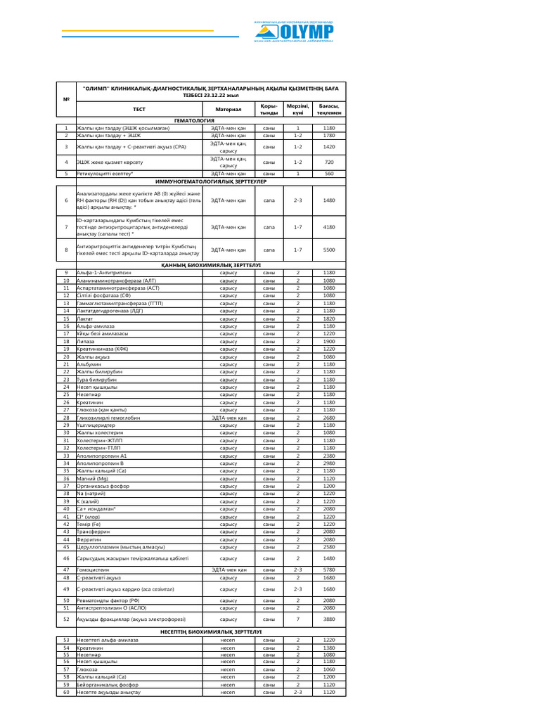 Price Kaz 01.06.2023 | PDF