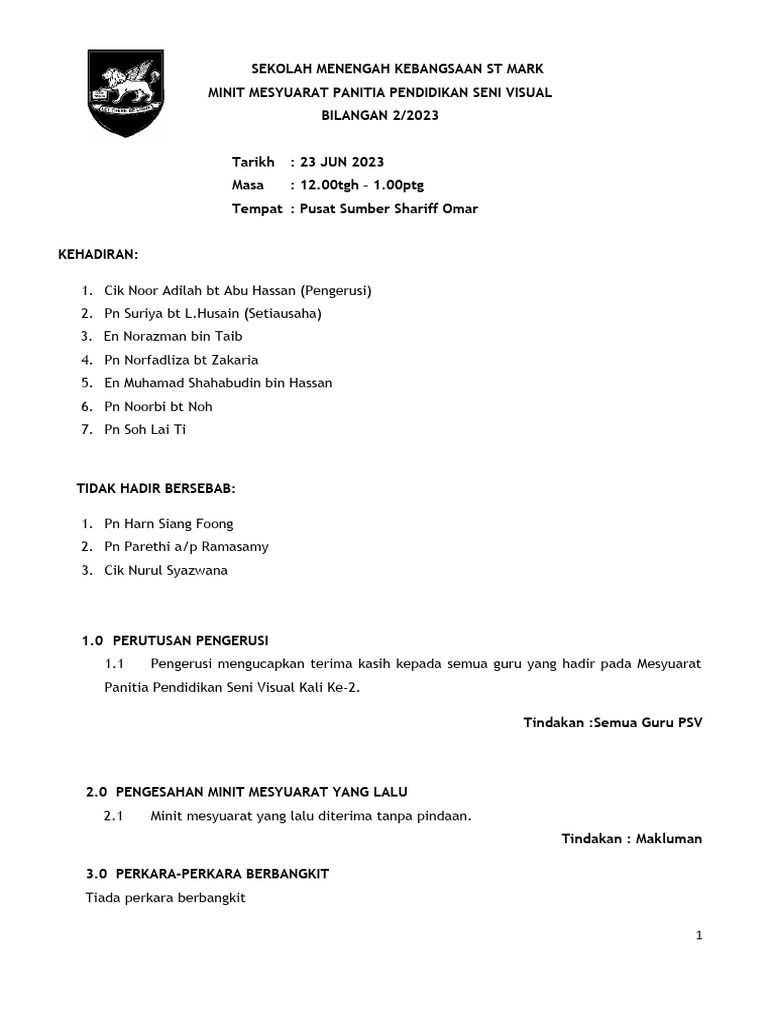 Minit (2) PSV2023 | PDF