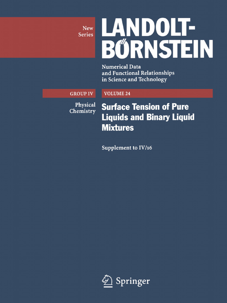 (Landolt-B - Rnstein - Group IV Physical Chemistry 24 - Physical Chemistry) Ch. Wohlfarth (Auth ...