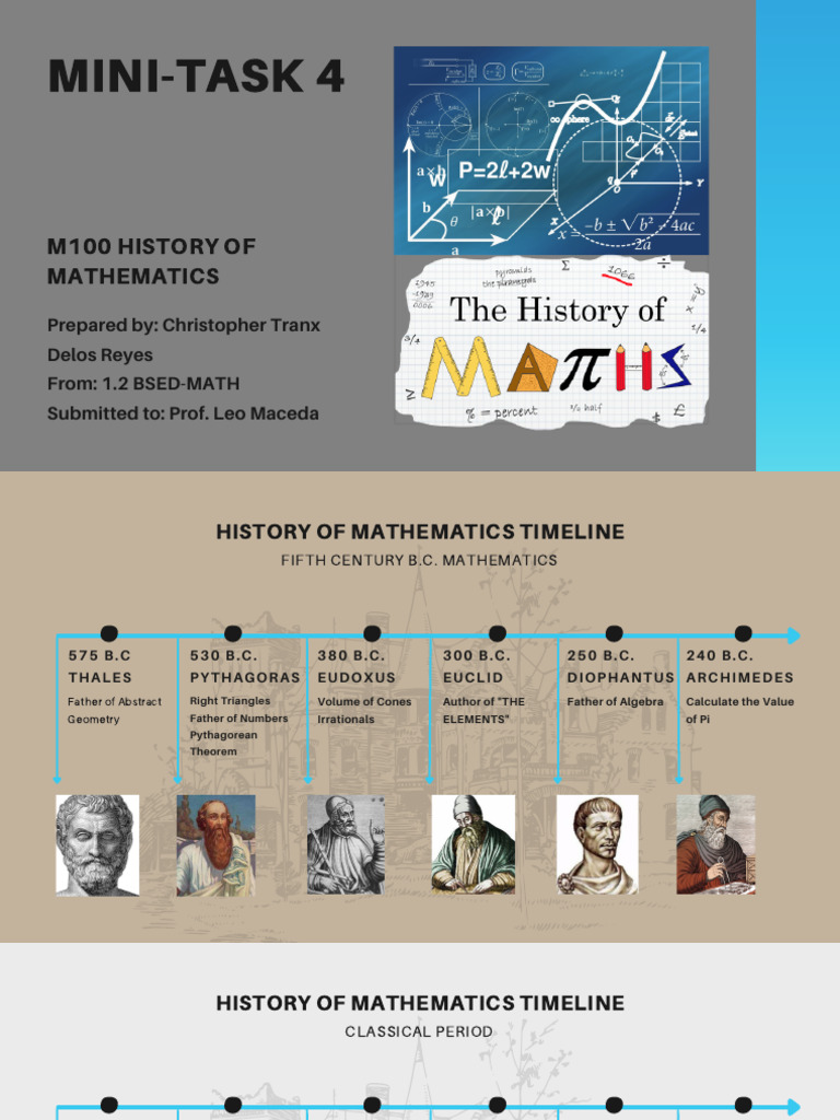 Mini-Task 4 m100 History of Mathematics | PDF | Mathematics | Numbers
