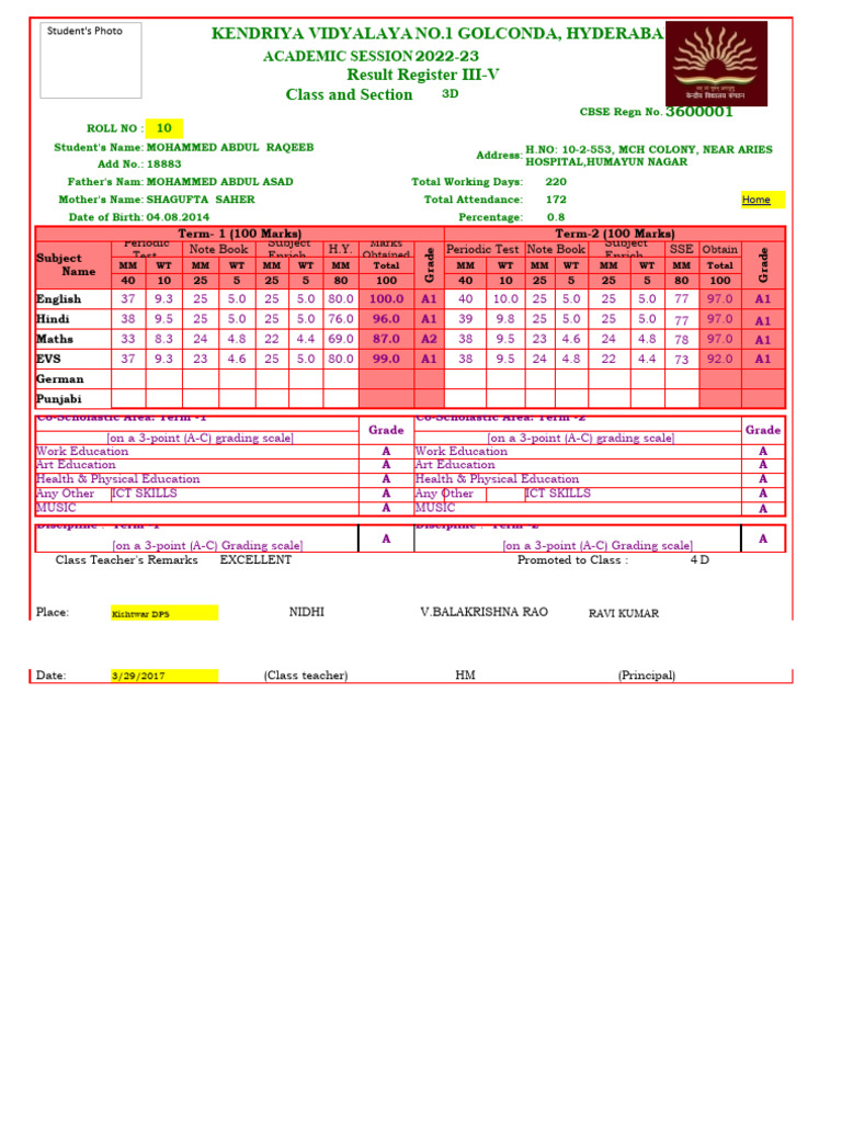 3D Result Annual Exam-1 | PDF | Secondary Education | Student ...