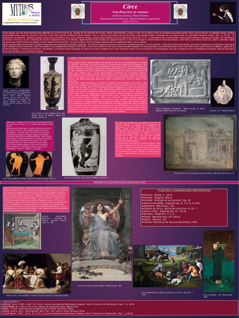 Circe: Diosa y Hechicera en Mitología | PDF