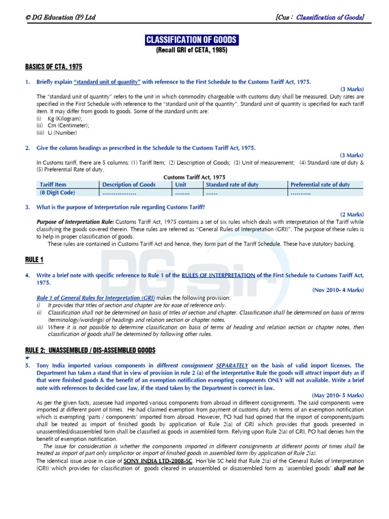 01 Classification of Goods | PDF | Hard Disk Drive | Egg