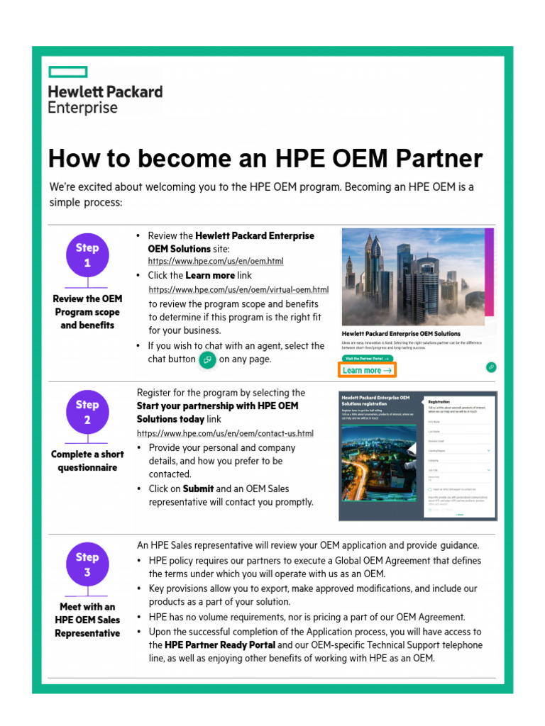 Hpe Oem Partner Registration Guide Pdf