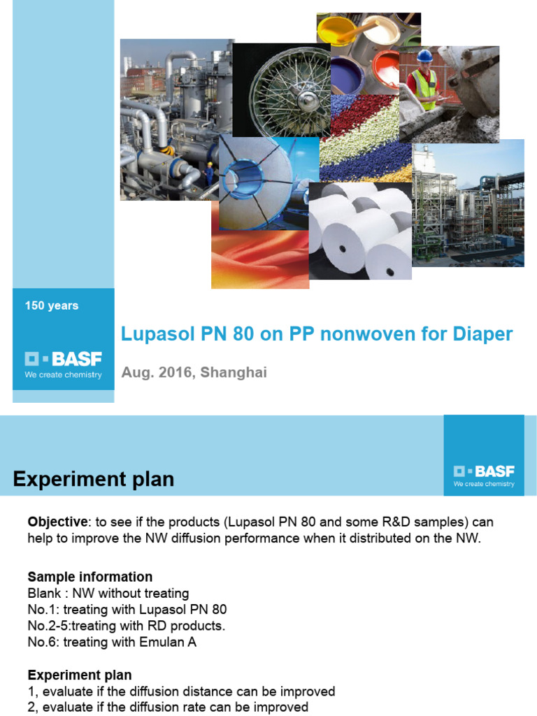 Lupasol PN 80 On PP Nonwoven - From Steven | PDF