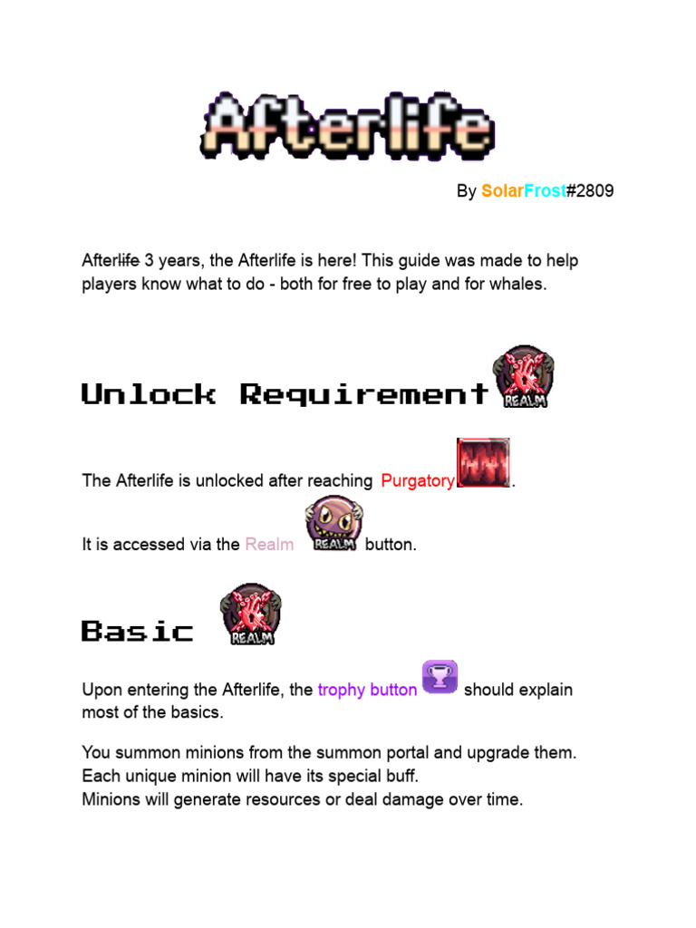 Afterlife Gameplay Guide and Tips | PDF