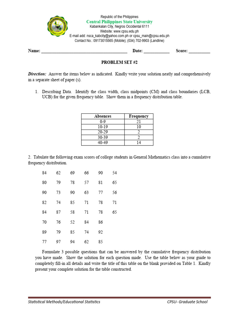 01-Problem Set 2-SS2019-2020 | PDF | Logarithm | Interval (Music)