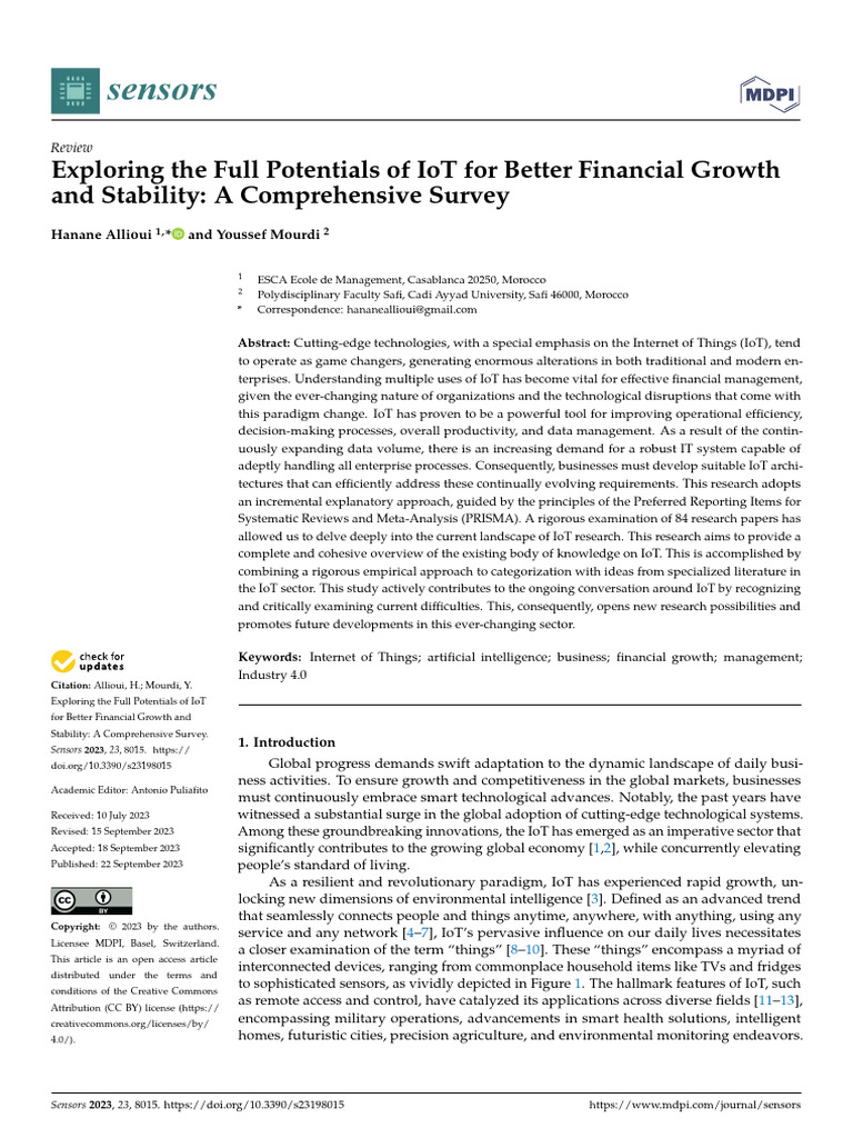 Financial Growth | PDF | Internet Of Things | Computing