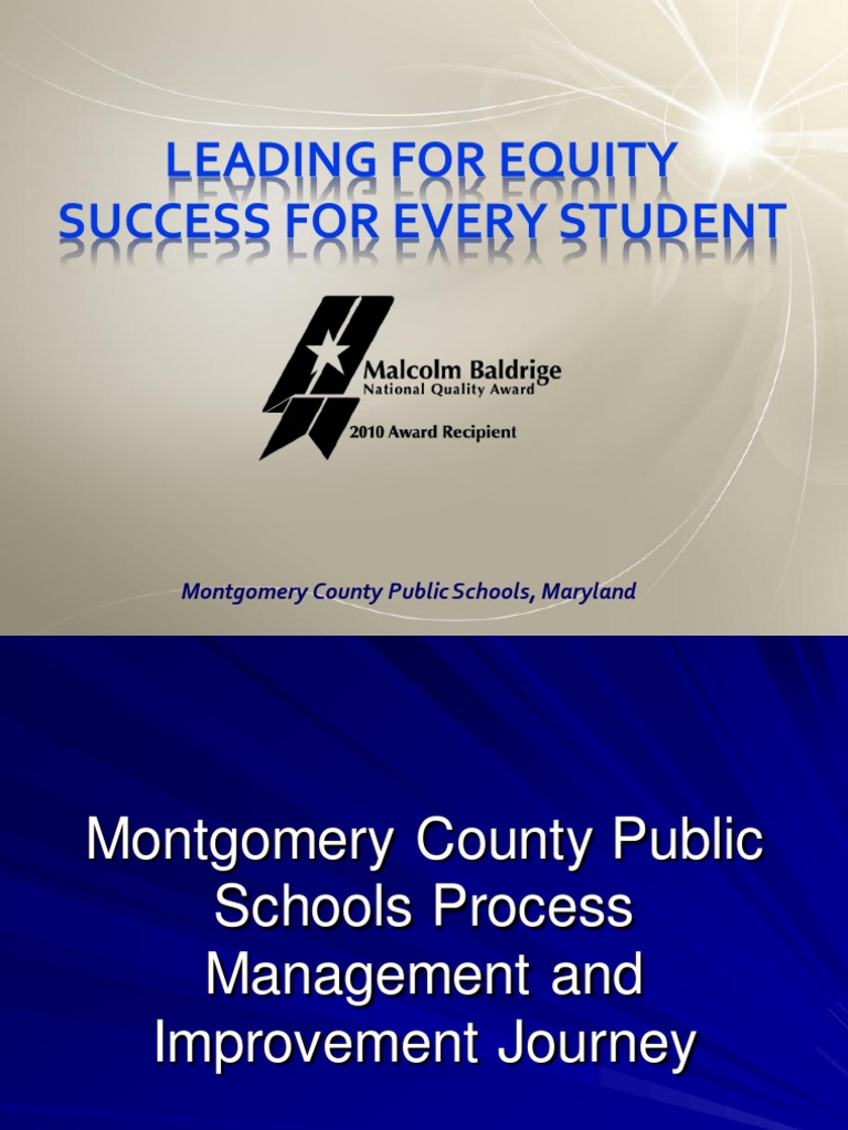 Leading For Equity Success For Every Student: Montgomery County Public ...