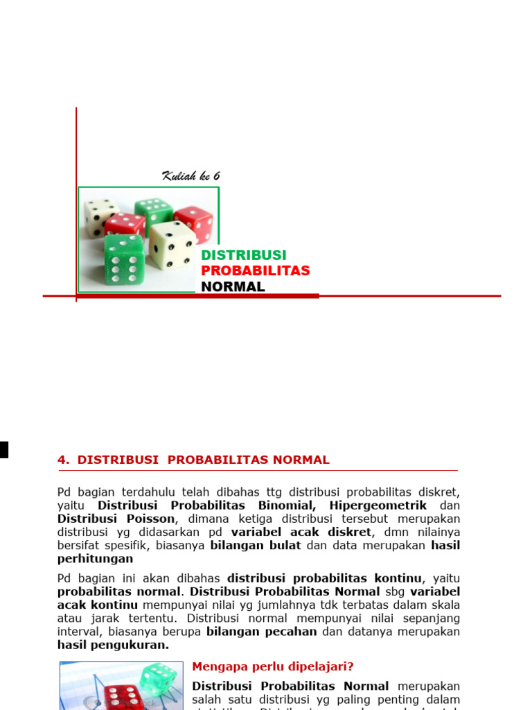 Distribusi Probabilitas Normal dalam Statistika | PDF