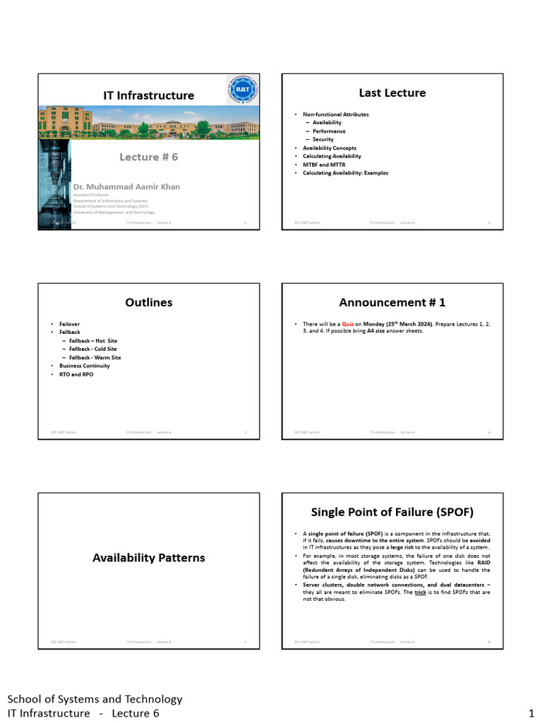 ITI Lec 06 | PDF | Disaster Recovery | Information Technology
