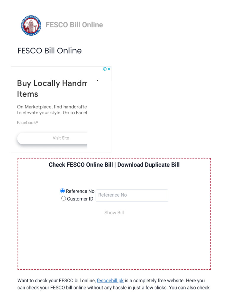 FESCO Bill Online | PDF | Law