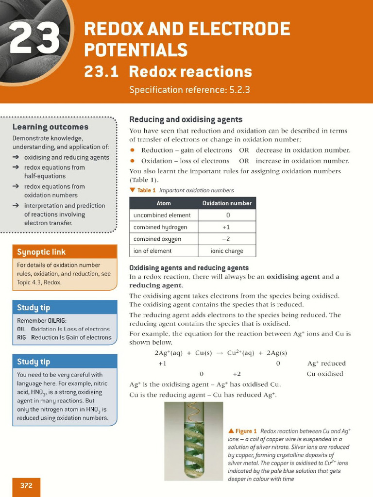 Redox - Electrode Potential | PDF