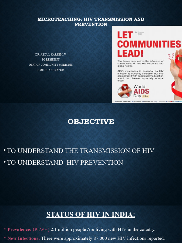 HIV TRANSMISSION AND PREVENTION Edited | PDF