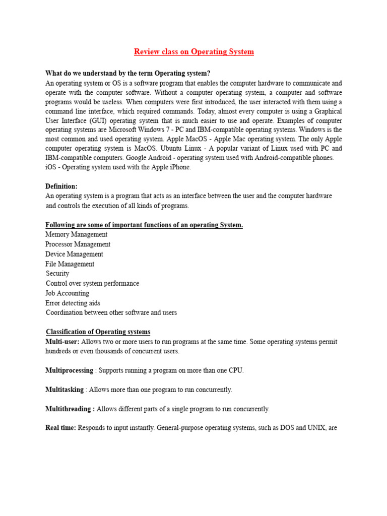 Operating System | Download Free PDF | Operating System | Graphical User Interfaces