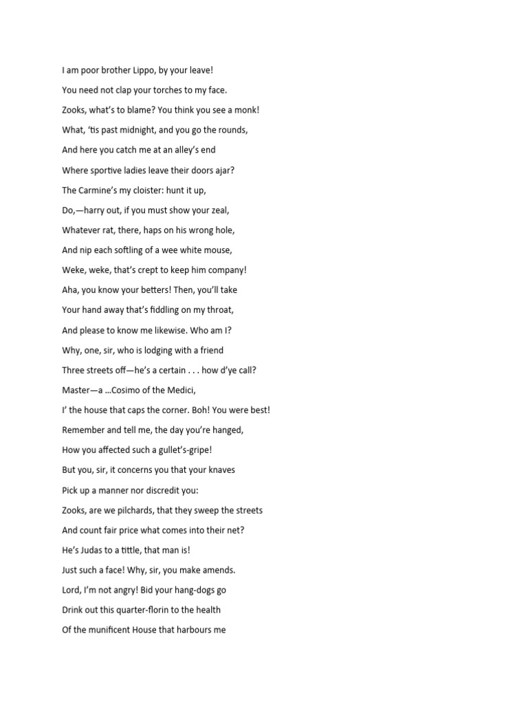 Fra Lippo Lippi | PDF | Poetry