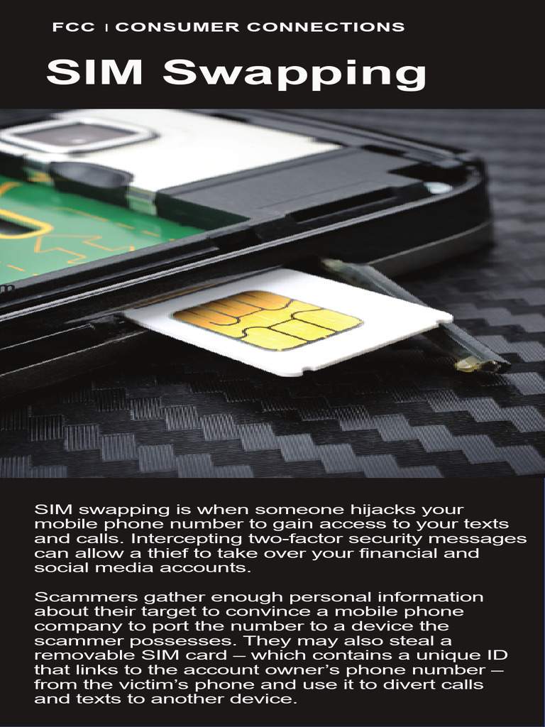 Sim Swap Tip Card | PDF | Finance & Money Management