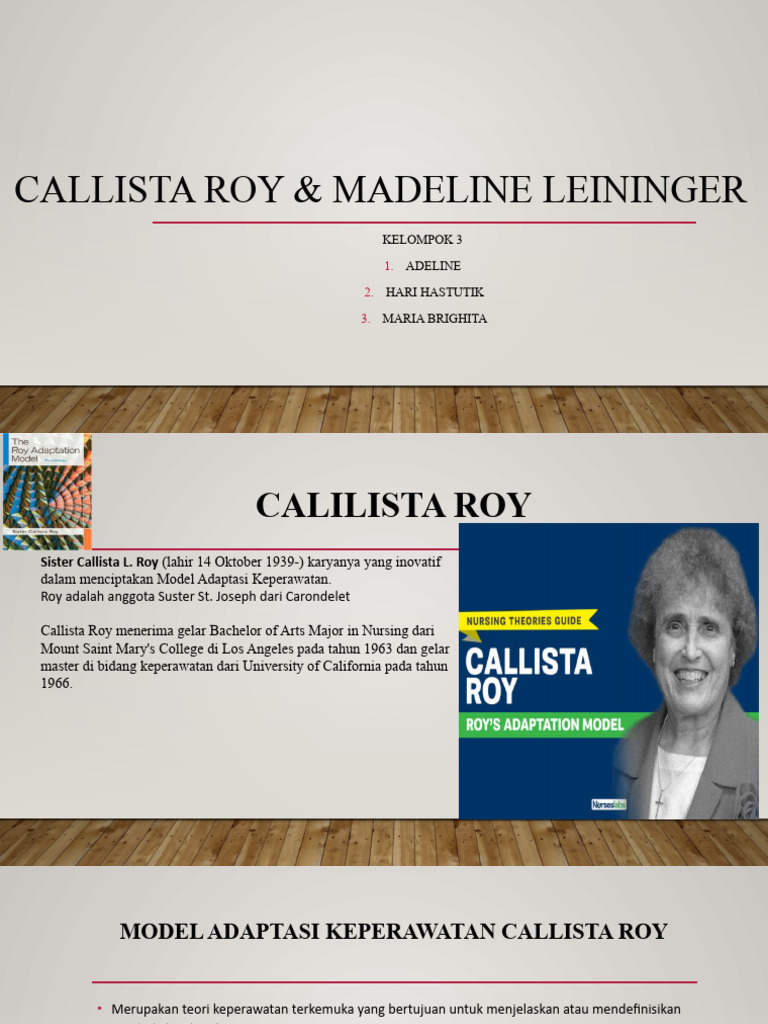 Model Keperawatan Callista Roy & Madeline Leininger | PDF | Sains & Matematika