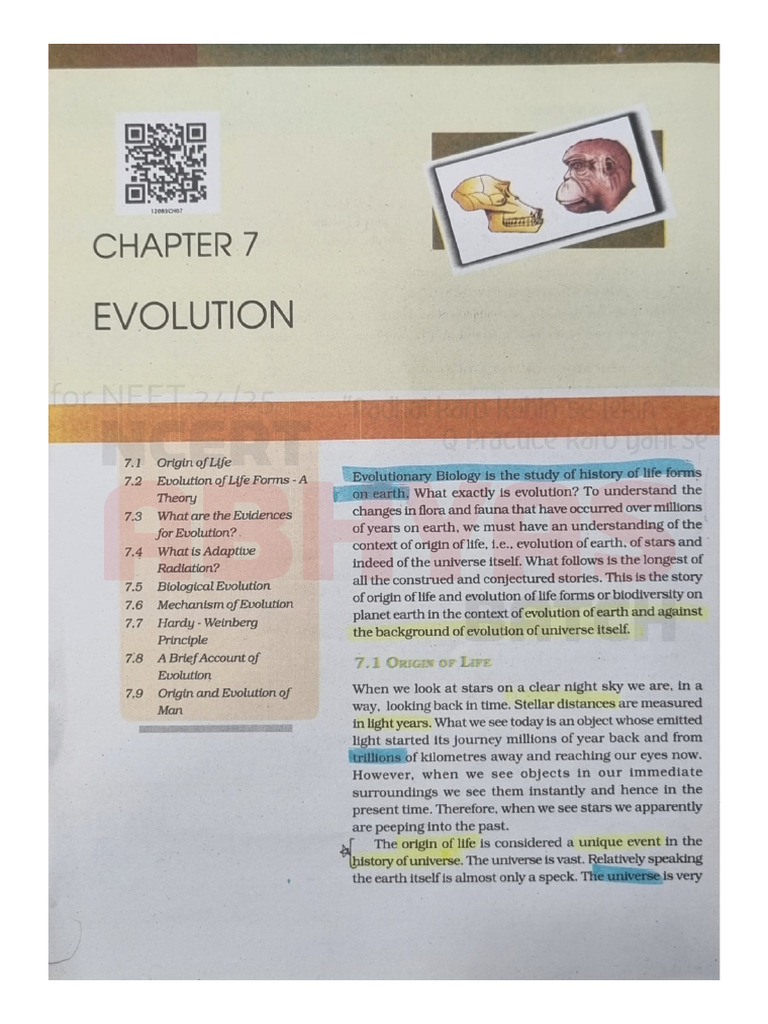 Evolution AR Marked NCERT | PDF