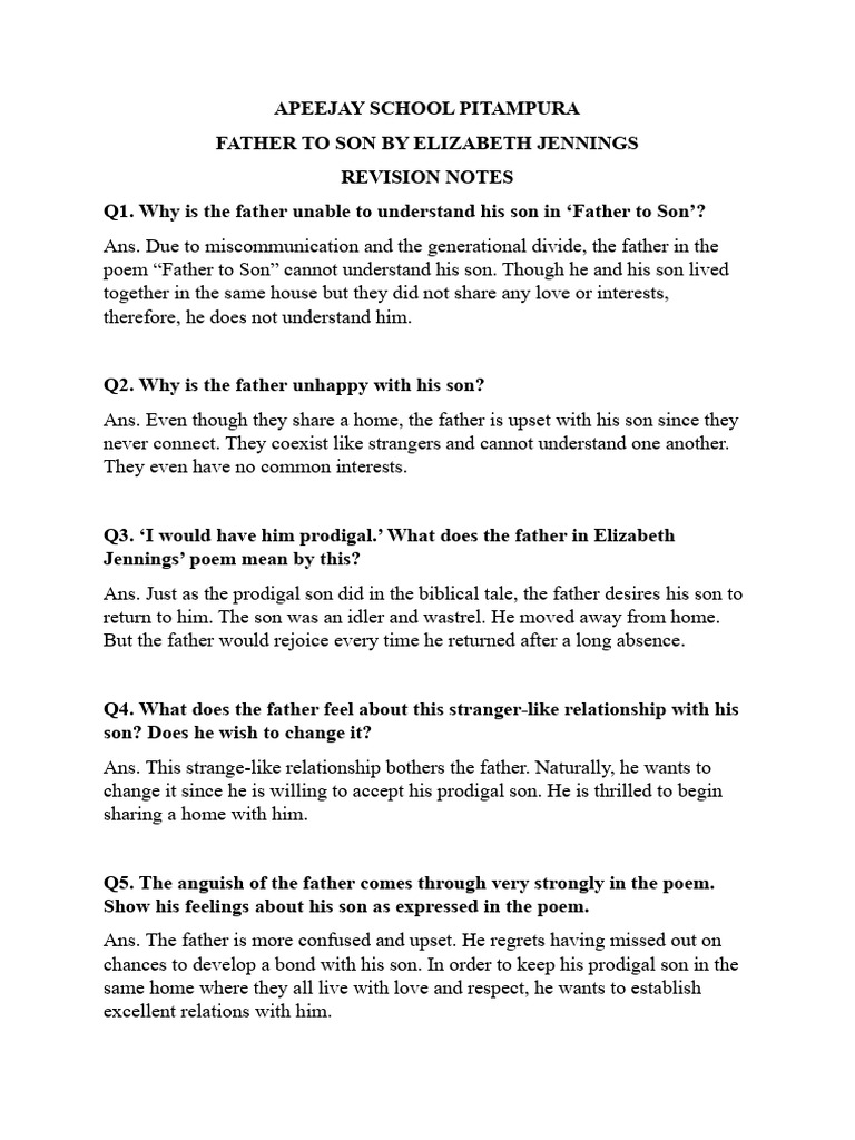 Cbse Class 11 Poems Notes | PDF | Experience