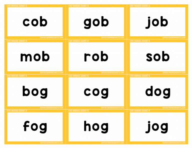 CVC Sight Word Short o 1 | PDF