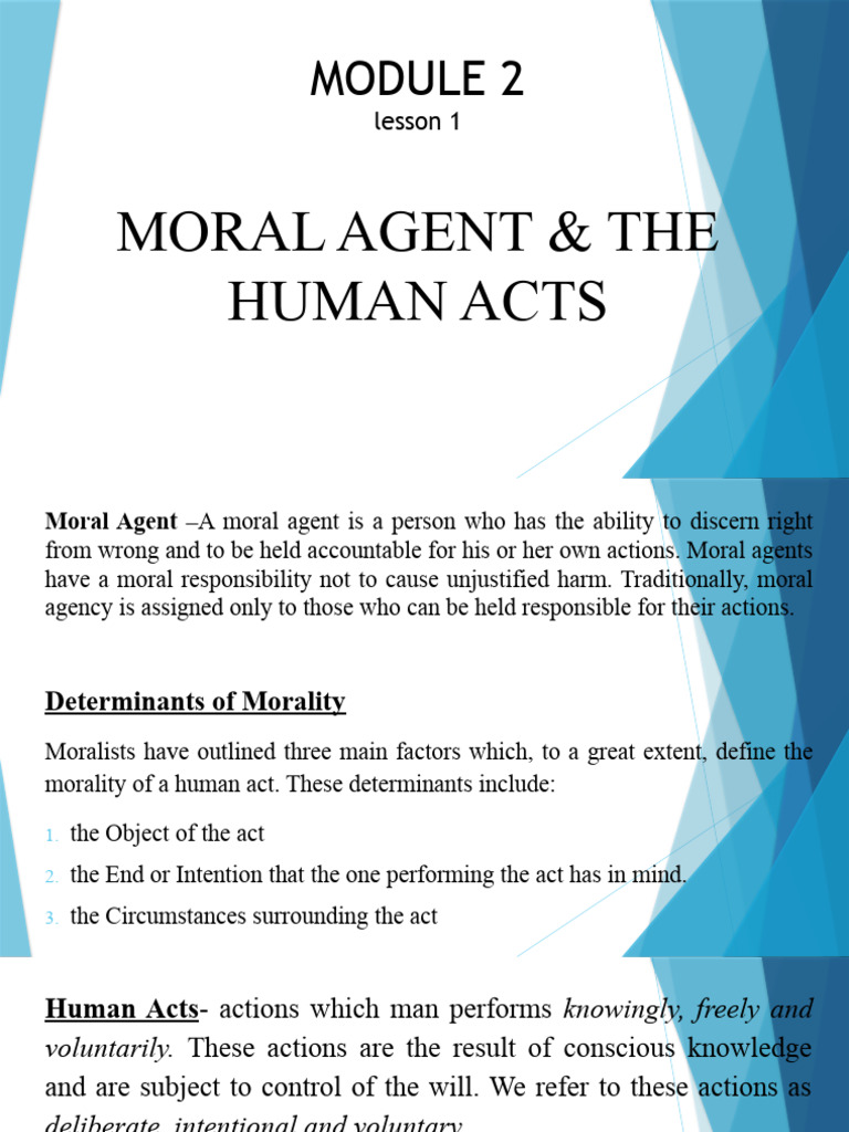 Module 2 Moral Agent & Human Acts | PDF | Happiness | Intention