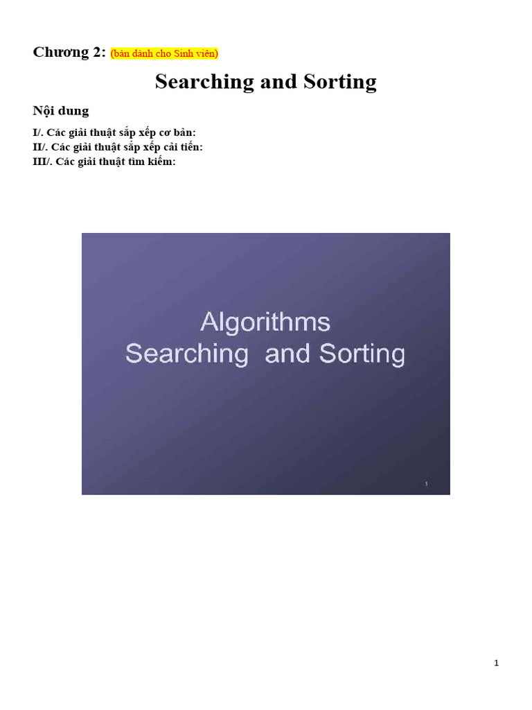 Tailieu 1 BG Sort Search | PDF